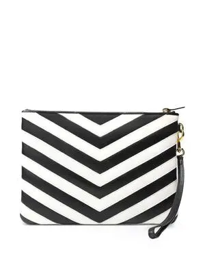 Saint Laurent Cassandre Chevron Print Pouch