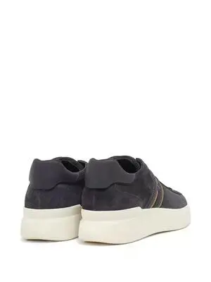 Hogan Logo-patch Suede Sneakers - Blue