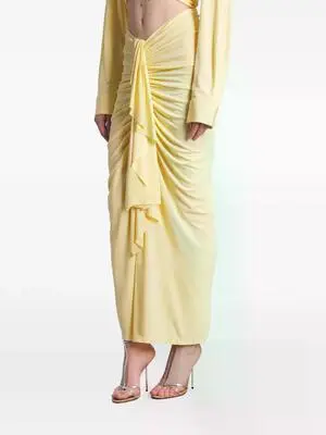 Christopher Esber Ruffled-detailing Maxi Skirt - Yellow