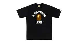 A BATHING APE College Tee Shirt (ss26) Black