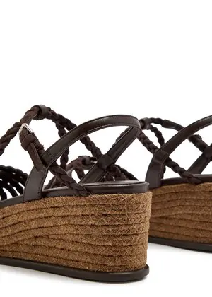 JIMMY CHOO Nyra 60 Braided Espadrille Sandals