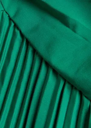 Simkhai Vivianne Pleated Woven Midi Dress - Green