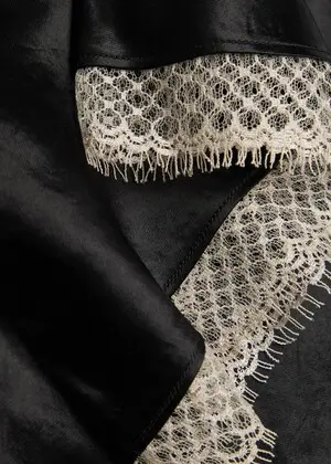 Maria Mcmanus Lace-trimmed Satin Shorts