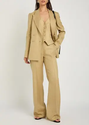 Gabriela Hearst Wool And Silk-blend Vest - Beige