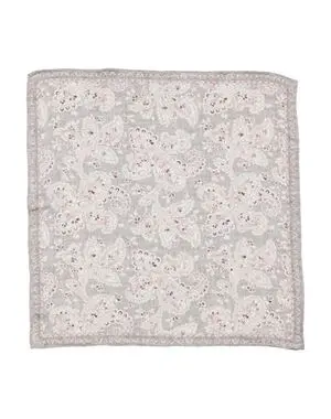 Brunello Cucinelli Linen And Silk Pocket Square - Grey