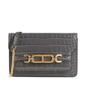 TOM FORD Calfskin Cross-body Bag - Grey