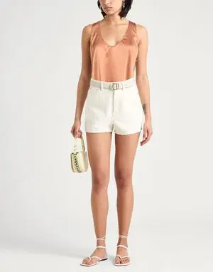 Pinko Sleeveless Silk Blend Top - Light Brown