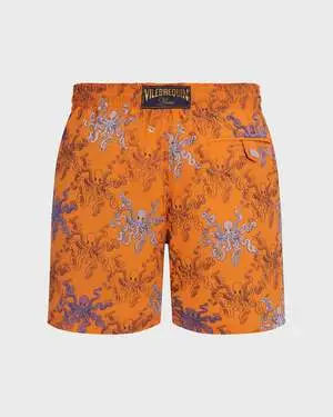Vilebrequin Embroidered Octopus Swim Trunks - Orange