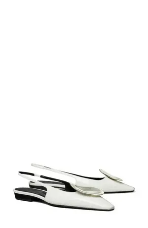 Tory Burch Patos Slingback Flat - Cloud/silver