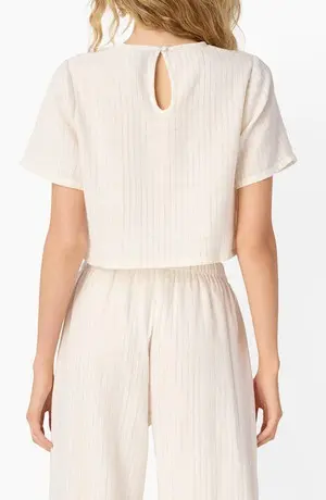 Cami Nyc Mica Metallic Stripe Crop Top