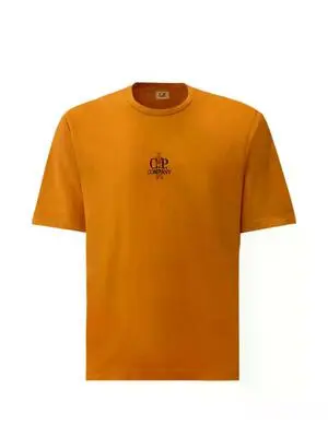 C.P. COMPANY 1020 Logo-print Short-sleeve T-shirt - Orange