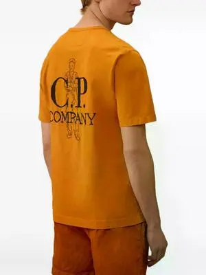 C.P. COMPANY 1020 Jersey Short-sleeve Embroidery T-shirt - Orange