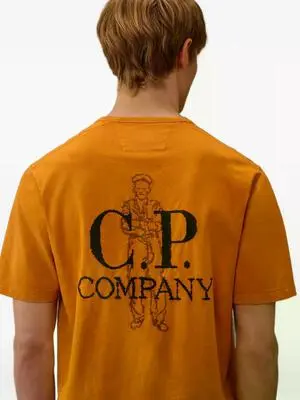 C.P. COMPANY 1020 Jersey Short-sleeve Embroidery T-shirt - Orange