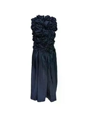 Comme Des Garçons Crinkled Sculpted-bust Midi Dress - Blue