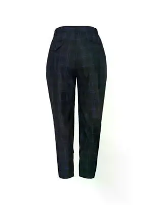 Comme Des Garçons Tartan-check Trousers - Blue