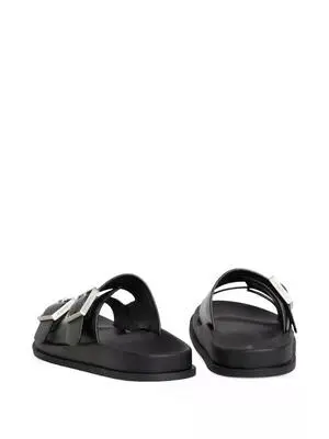 Calvin Klein Buckle-fastening Slides - Black
