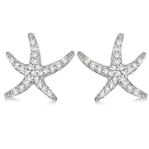 ALLUREZ Diamond Starfish Stud Earrings