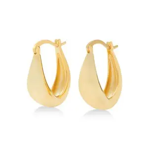 ALLUREZ Gold Vermeil Sculptural Hoop Earrings