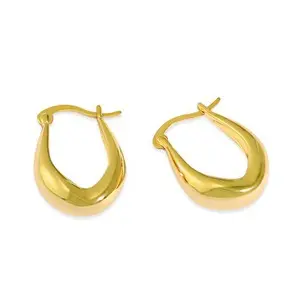 ALLUREZ Gold Vermeil Sculptural Hoop Earrings