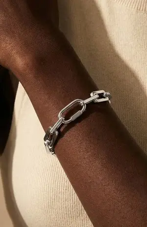 ORA ANA Bailey Lock Bracelet - Silver