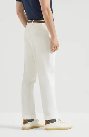 Brunello Cucinelli Gabardine Garment Dyed Trousers