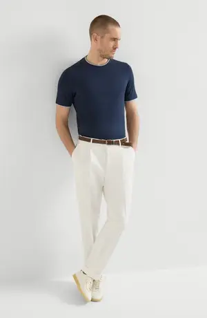 Brunello Cucinelli Gabardine Garment Dyed Trousers