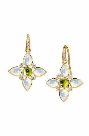 SYNA JEWELS Bloom Mini Elara Earrings Peridot