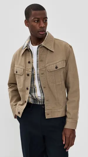 AARON LEVINE Sulphur Dyed Trucker Jacket