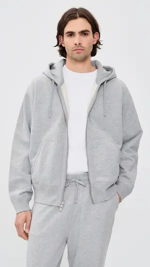 Reigning Champ Relaxed Fit Zip Hoodie - Hgrey