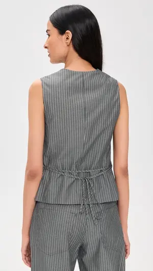 Rag & Bone Paulette Striped Poplin Vest - Salst