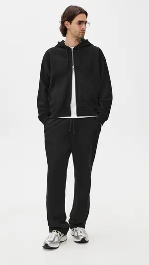 Reigning Champ Relaxed Zip Hoodie - Black