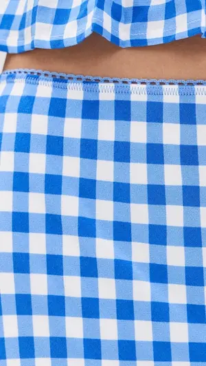 Rails Gingham Check Skirt With Tomato Print