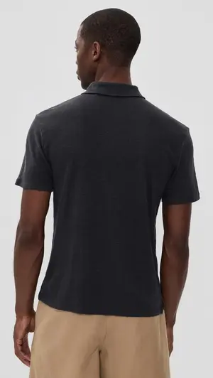 ALEX CRANE Linen Knit Polo - Night