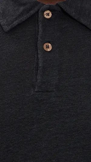 ALEX CRANE Linen Knit Polo - Night