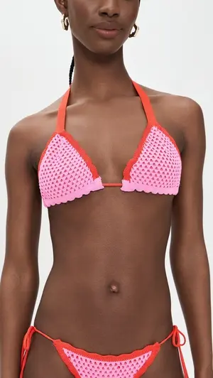 PQ SWIM Wren Crochet Triangle Bikini Top