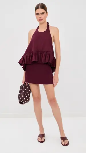 Azeeza Blair Miniskirt - Wine