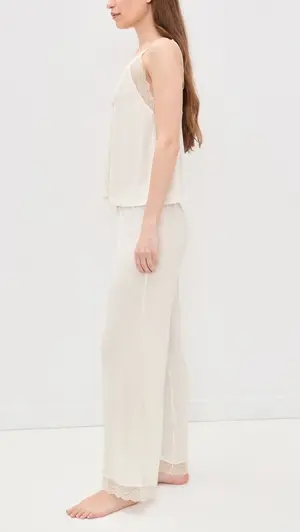 Eberjey Lara Cami Pants Pajama Set - Ivory