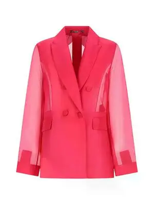 Max Mara Double-breasted Sheer Jacket