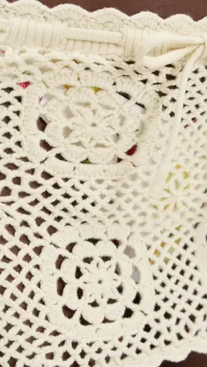 Frankies Bikinis Arlo Crochet Mini Skirt