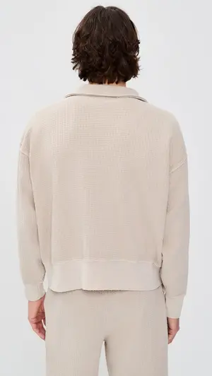 ASHER Waffle Knit Zip Jacket