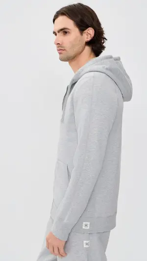 Reigning Champ Midweight Terry Slim Zip Hoodie - Hgrey