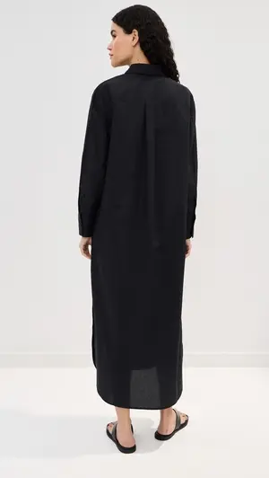 LE BOP Elliot Poplin Maxi Dress - Black