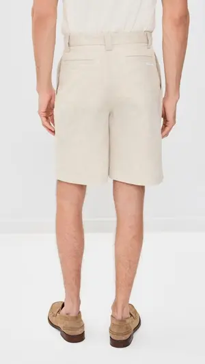 Maison Kitsuné Pleated Linen Blend Shorts