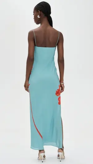 SIR. Amelie Silk Floral Print Maxi Slip Dress - Flore