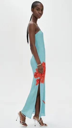 SIR. Amelie Silk Floral Print Maxi Slip Dress - Flore