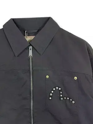 EVISU Graphic-print Bomber Jacket With Studded Detailing