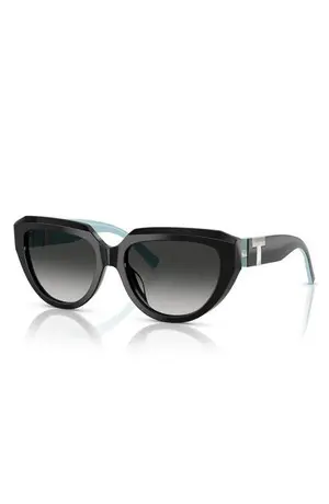 Tiffany & Co. 55mm Pillow Sunglasses - Black/grey Gradient