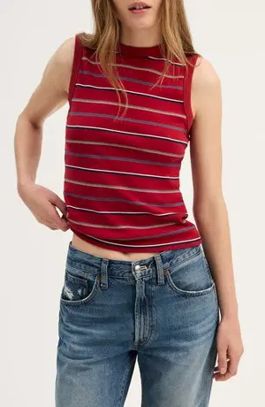 Madewell Compact Cotton Shell Tank - Barn Red