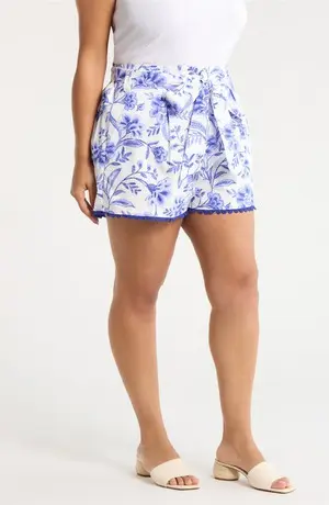 SUGARLIPS Maeve Belted Floral Shorts