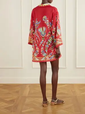 Etro Embroidered Floral Print Cover-up